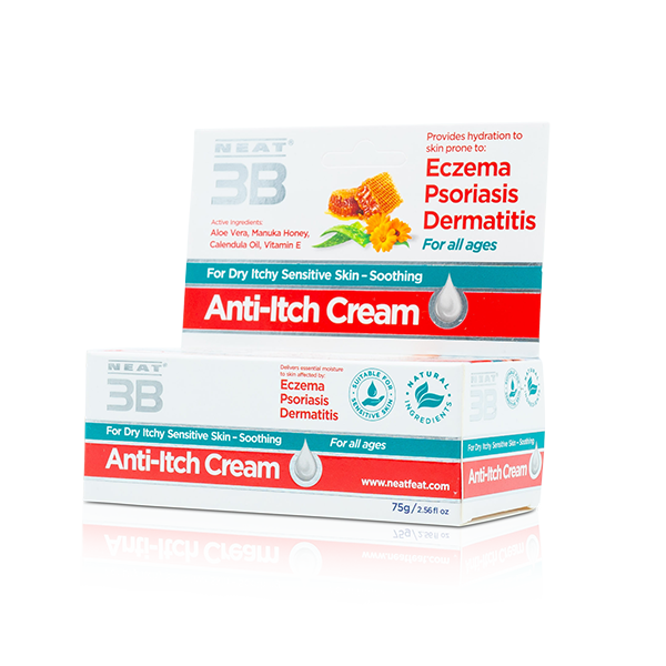 Neat 3B Anti-Itch Cream for Eczema, Psoriasis and Dermatitis all ages ...