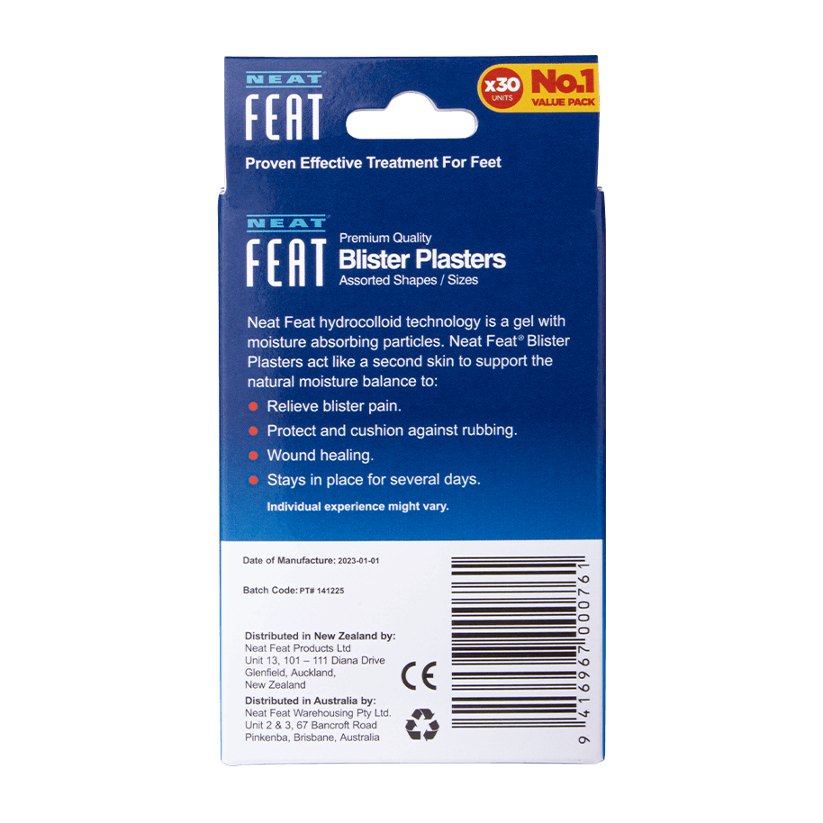 Blister Plasters Value Pack x30 for Pain Relief, Protection Against Ru ...